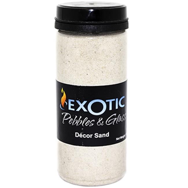 Exotic Pebbles & Aggregates 1.65 lbs White Exotic Sand Deco Jar ...