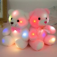 Light up Pink LED Teddy Bear Stuffed Animal Soft Plush Toy Glow in The ...