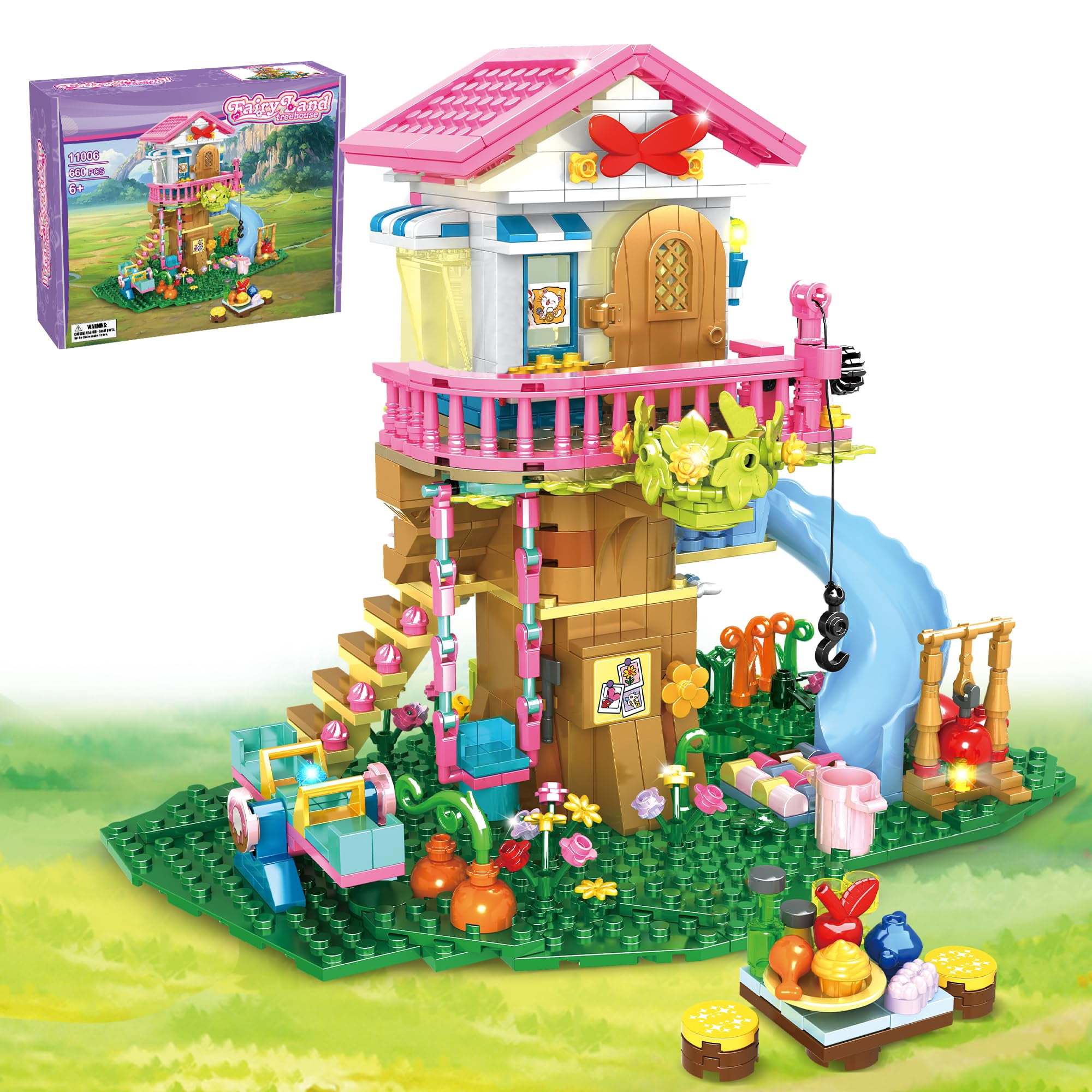 Light-up Tree House Friends Building Toys, Easter Basket Stuffers Toys ...