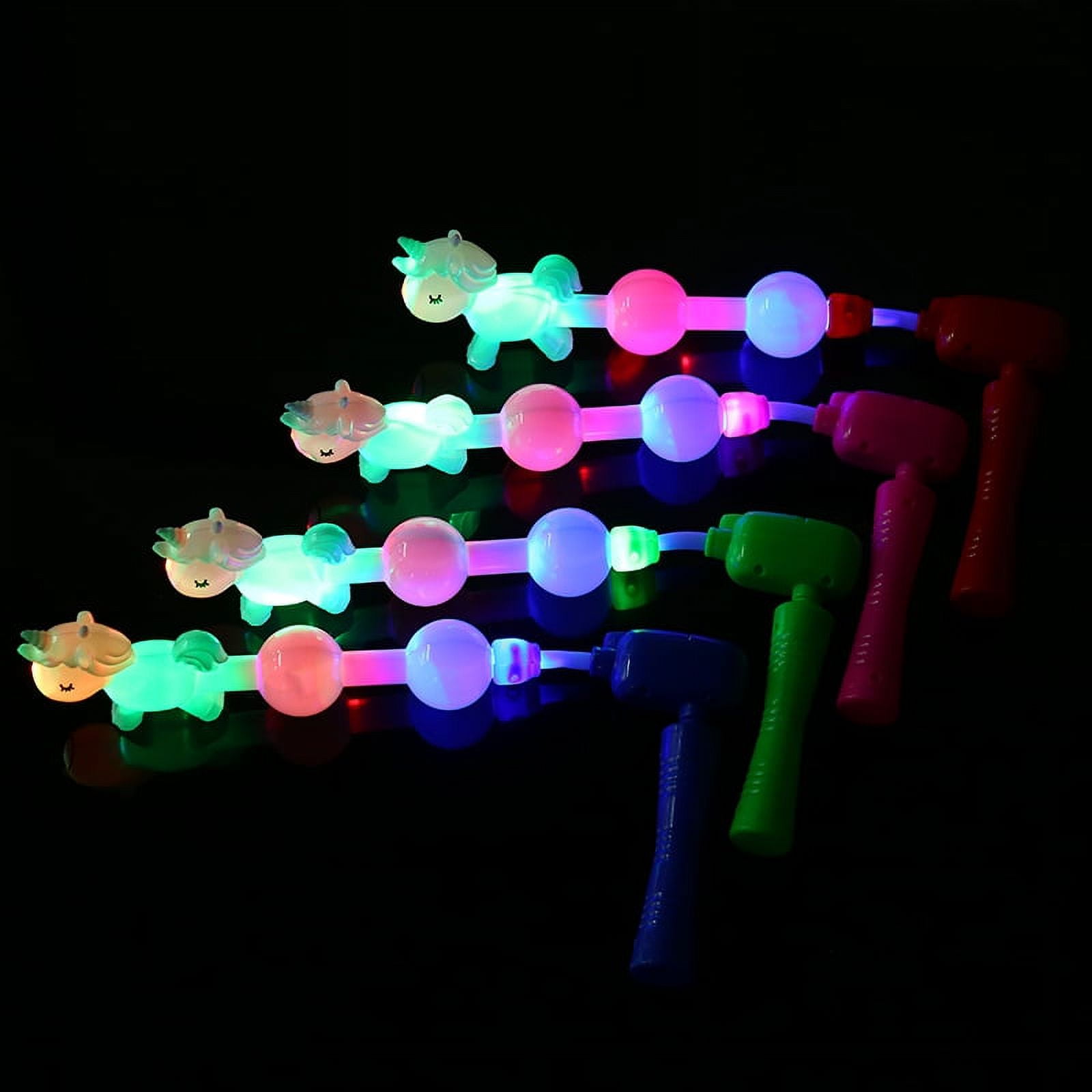 Light up Unicorn Spinning Ratchets LED Unicorn Ball Maracas Flashing ...