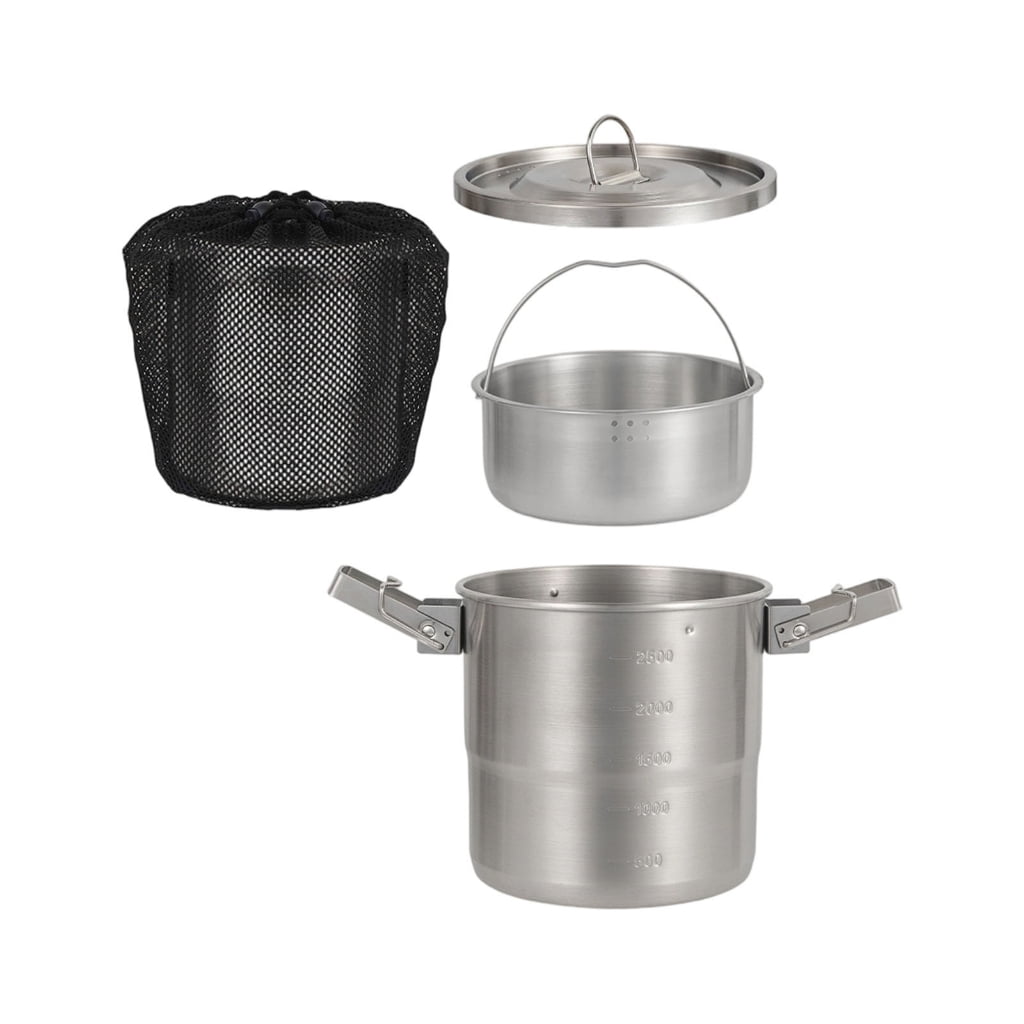 Light weight Outdoor Cooking Stainless Steel Camping Pots ...
