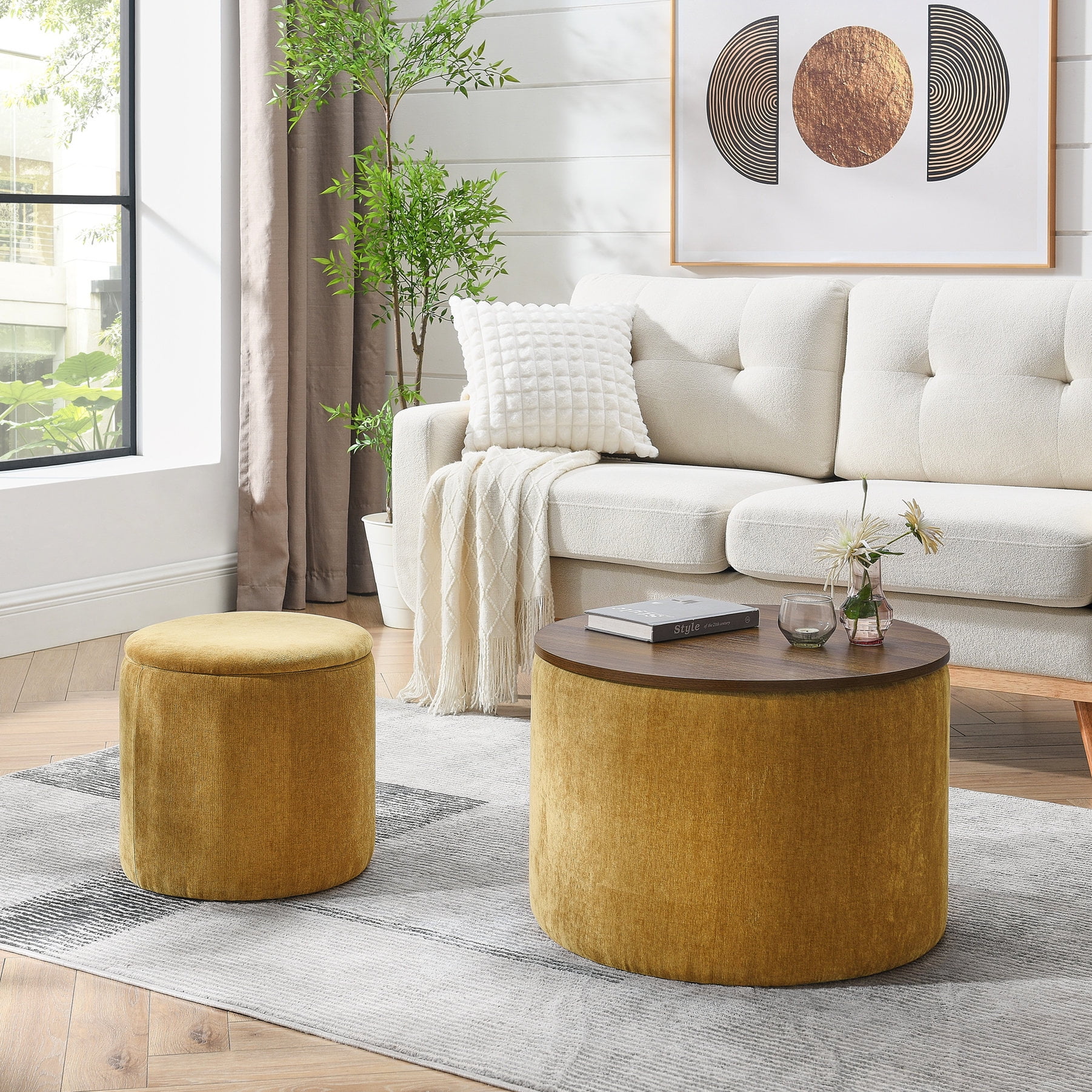 Light - weight & Storage Footstool - Living Room, Home Office, and ...