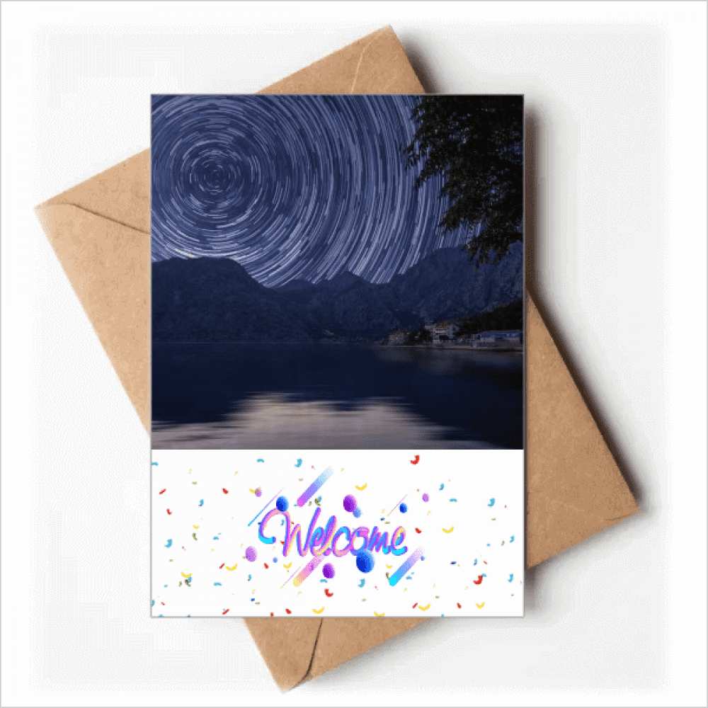 Light-year Stars Dark Night Sky Welcome Back Greeting Cards Envelopes ...
