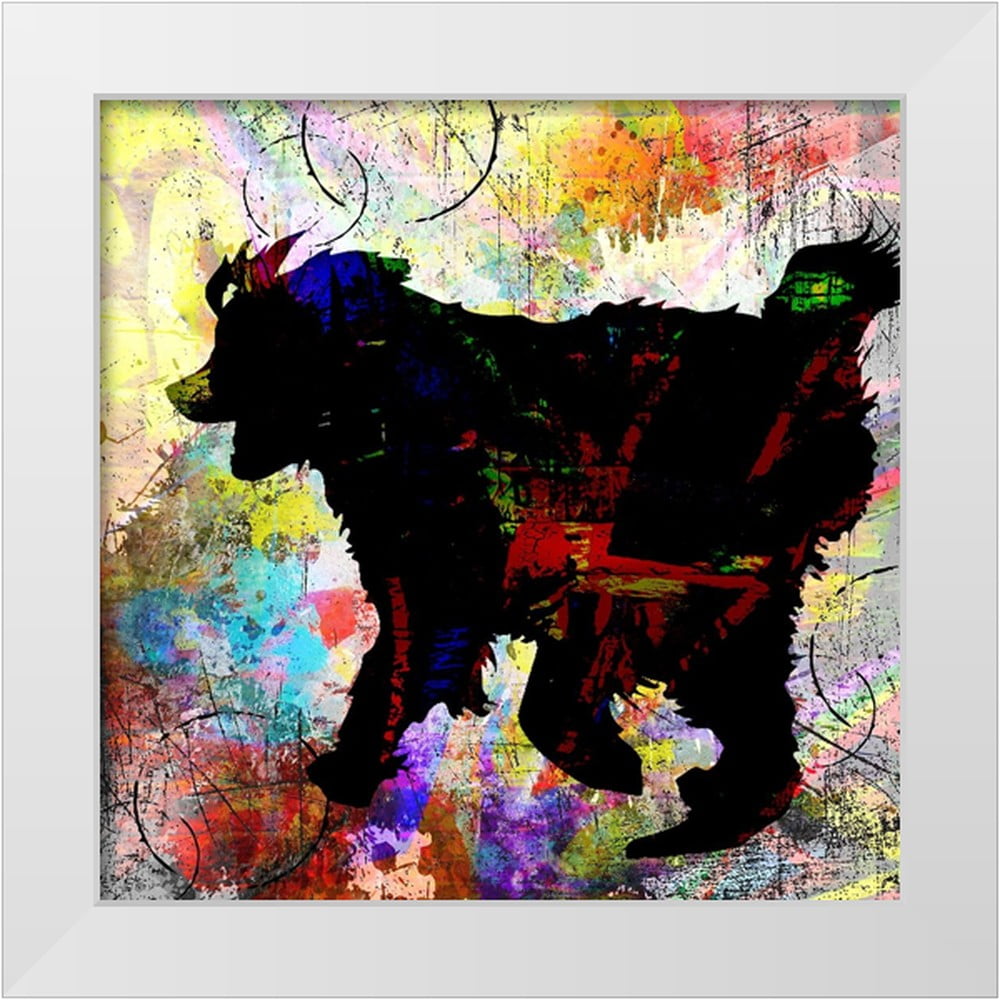 LightBoxJournal 12x12 White Modern Wood Framed Museum Art Print Titled - Playful Puppy 3 ...