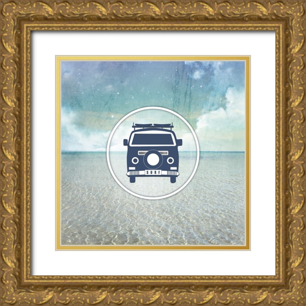 LightBoxJournal 15x15 Gold Ornate Wood Framed with Double Matting Museum Art Print Titled ...