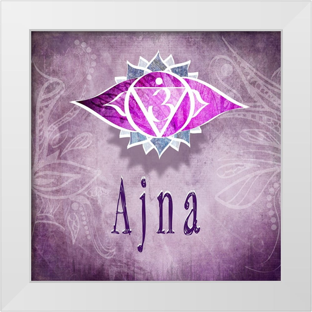 LightBoxJournal 15x15 White Modern Wood Framed Museum Art Print Titled - ChakrasYoga_Ajna V3 ...