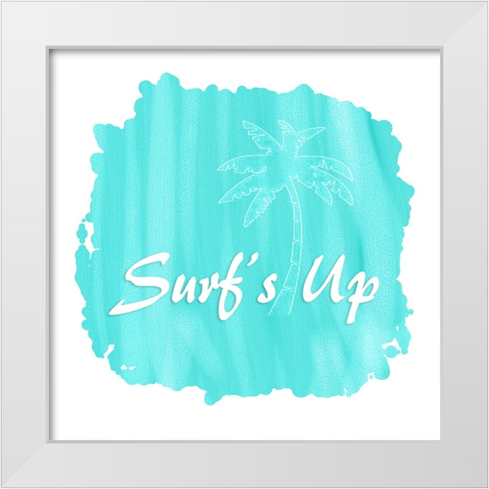 LightBoxJournal 15x15 White Modern Wood Framed Museum Art Print Titled - Lifes A Beach Surfs Up ...