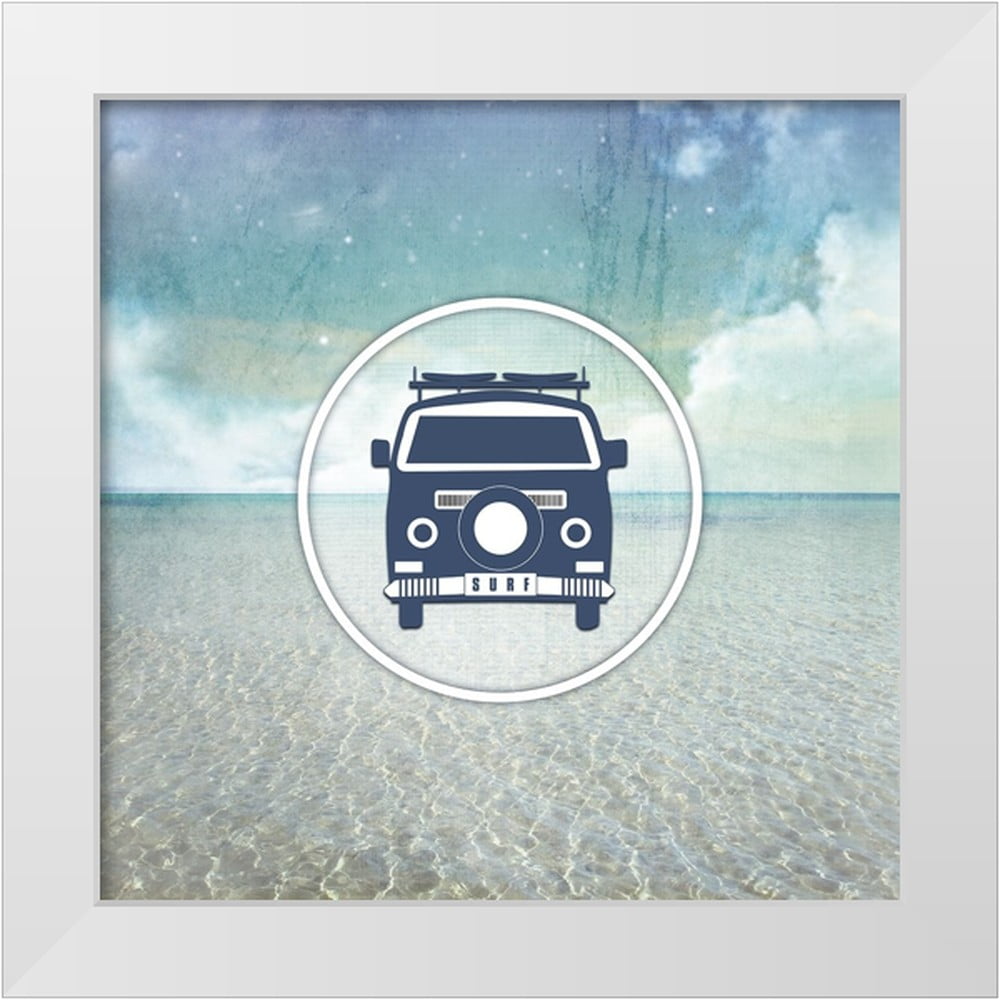LightBoxJournal 15x15 White Modern Wood Framed Museum Art Print Titled - Signs_SeaLife_SurfBus ...