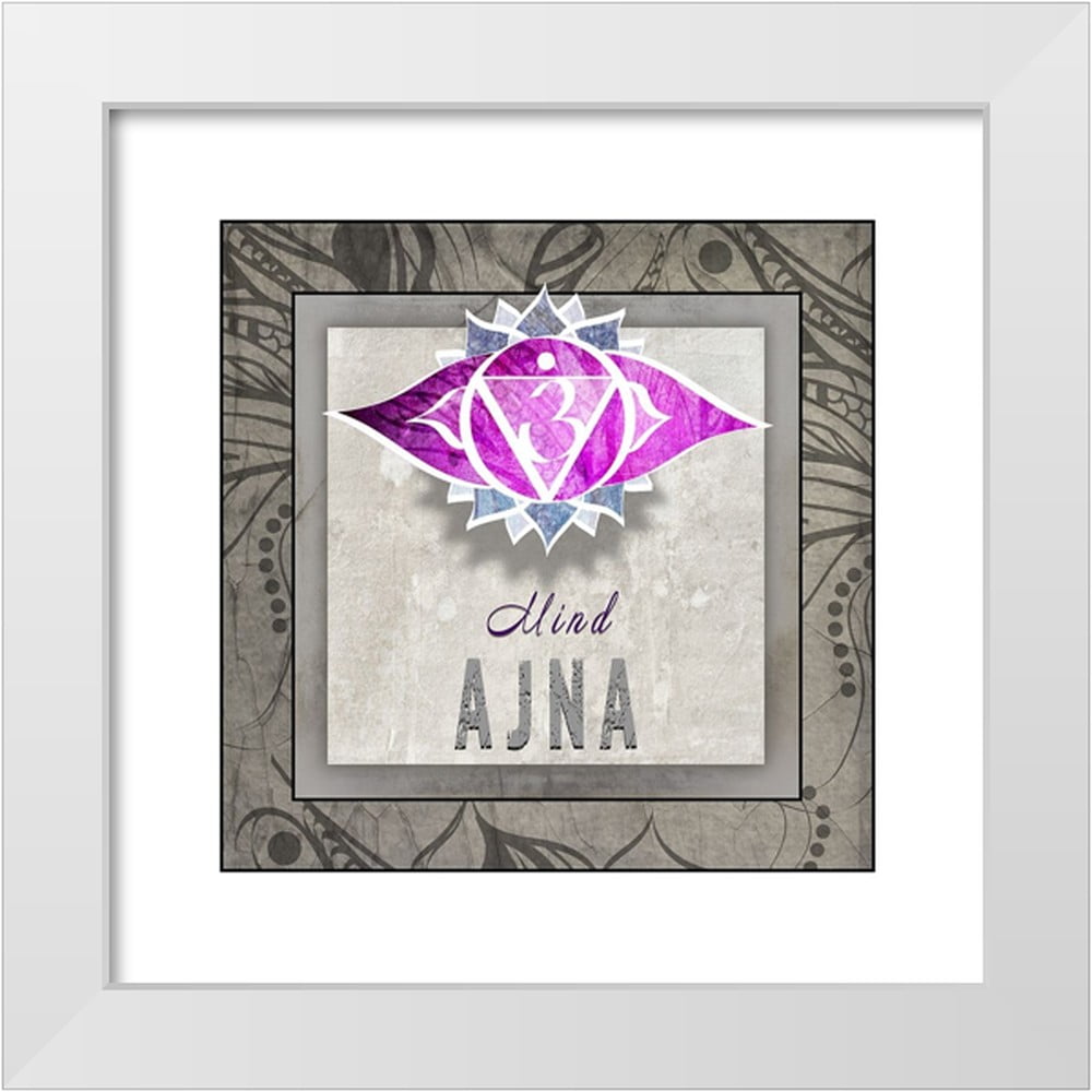 LightBoxJournal 20x20 White Modern Wood Framed Museum Art Print Titled - ChakrasYogaTile AJNA V3 ...
