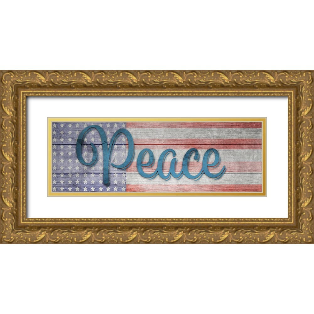 LightBoxJournal 24x11 Gold Ornate Wood Framed with Double Matting ...