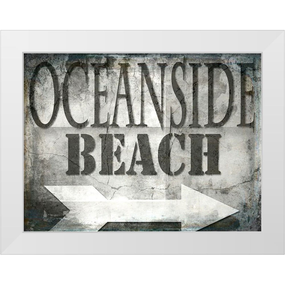 LightBoxJournal 24x19 White Modern Wood Framed Museum Art Print Titled - Surfside Oceanside ...