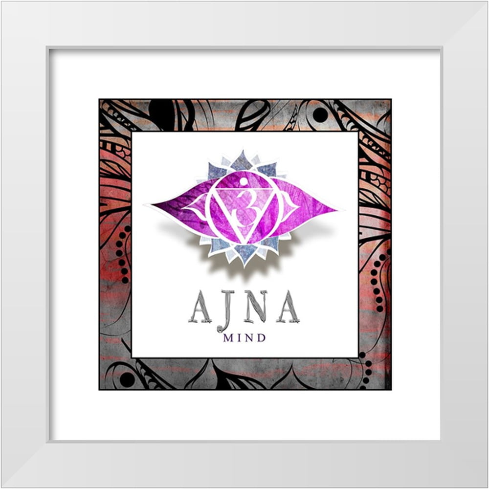 LightBoxJournal 26x26 White Modern Wood Framed Museum Art Print Titled - ChakrasYogaFramed_AJNA ...