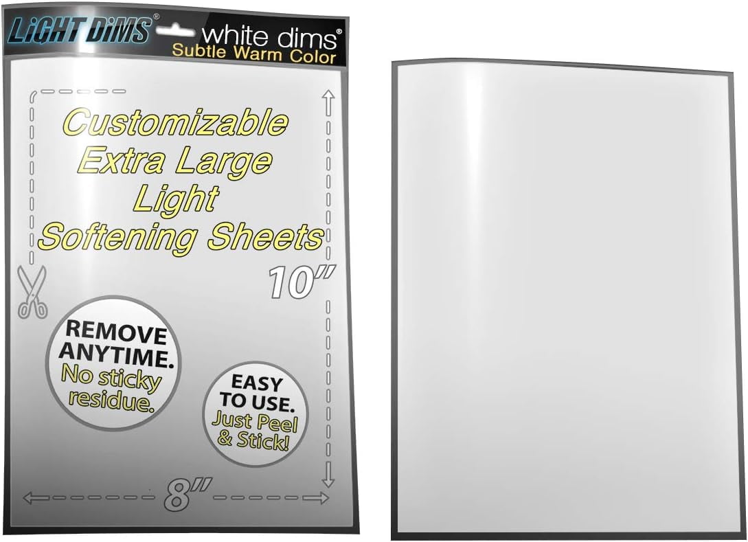 LightDims White Dims Self Adhesive Dimming/Softening Sheets for Harsh ...