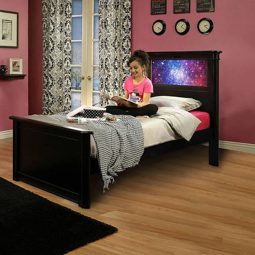 LightHeaded Beds Riviera Twin Bed, Black - Walmart.com