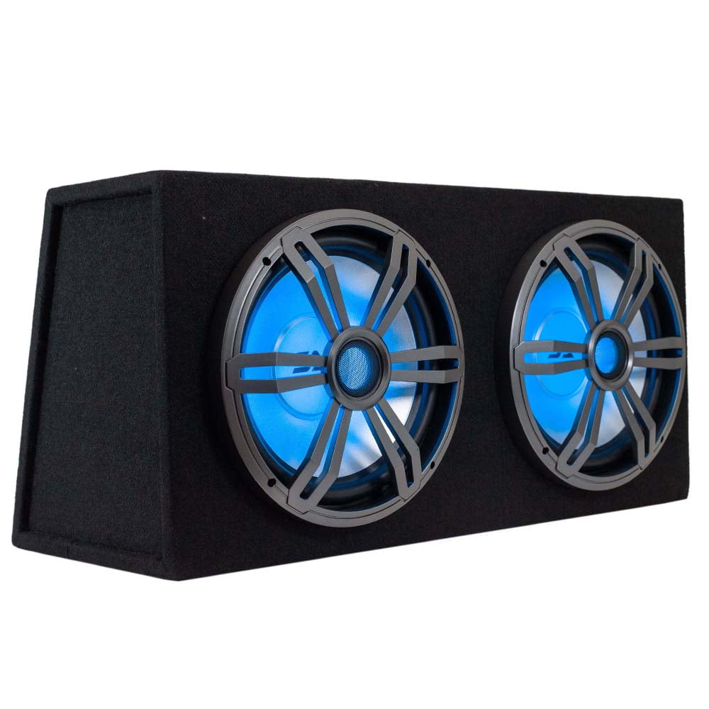 Seismic Audio Dual 12 Inch 1200 Watt Car Audio LightRage122 Remote ...