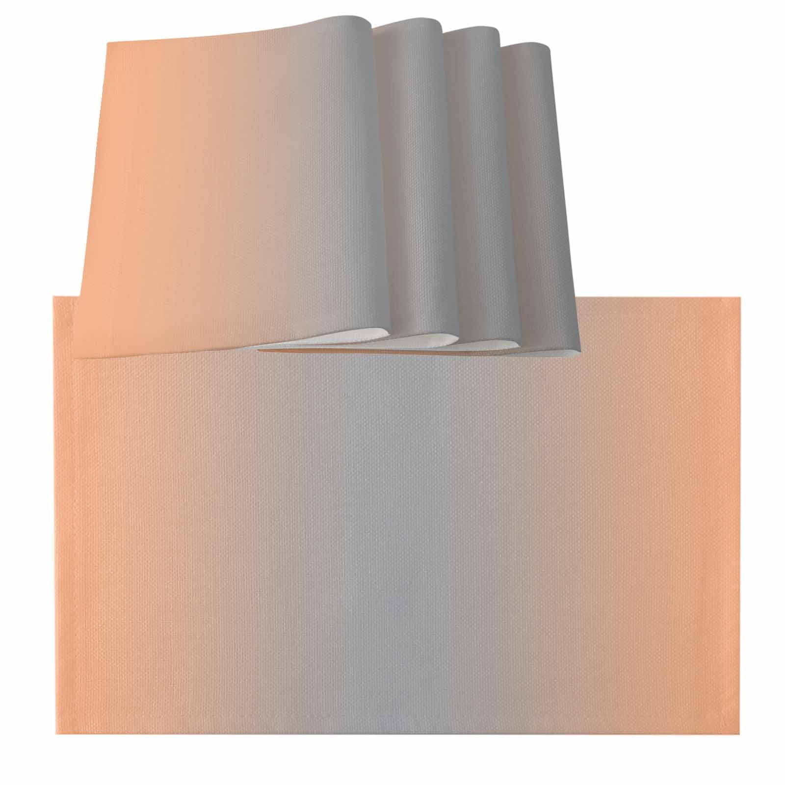 LightSalmon Gray Ombre Placemats for Dinning Table Set of 6, Modern ...