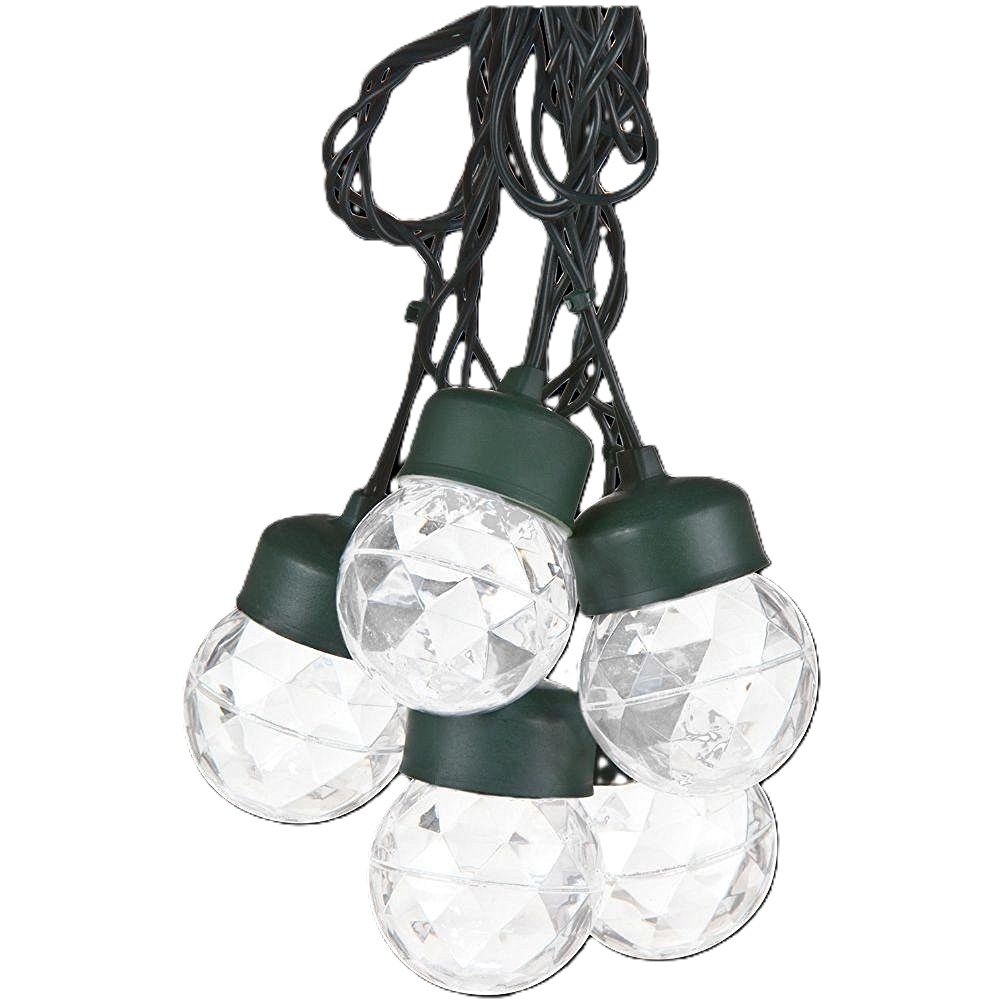 LightShow Projection Light String Set of 8 White 12-FT Total Length ...