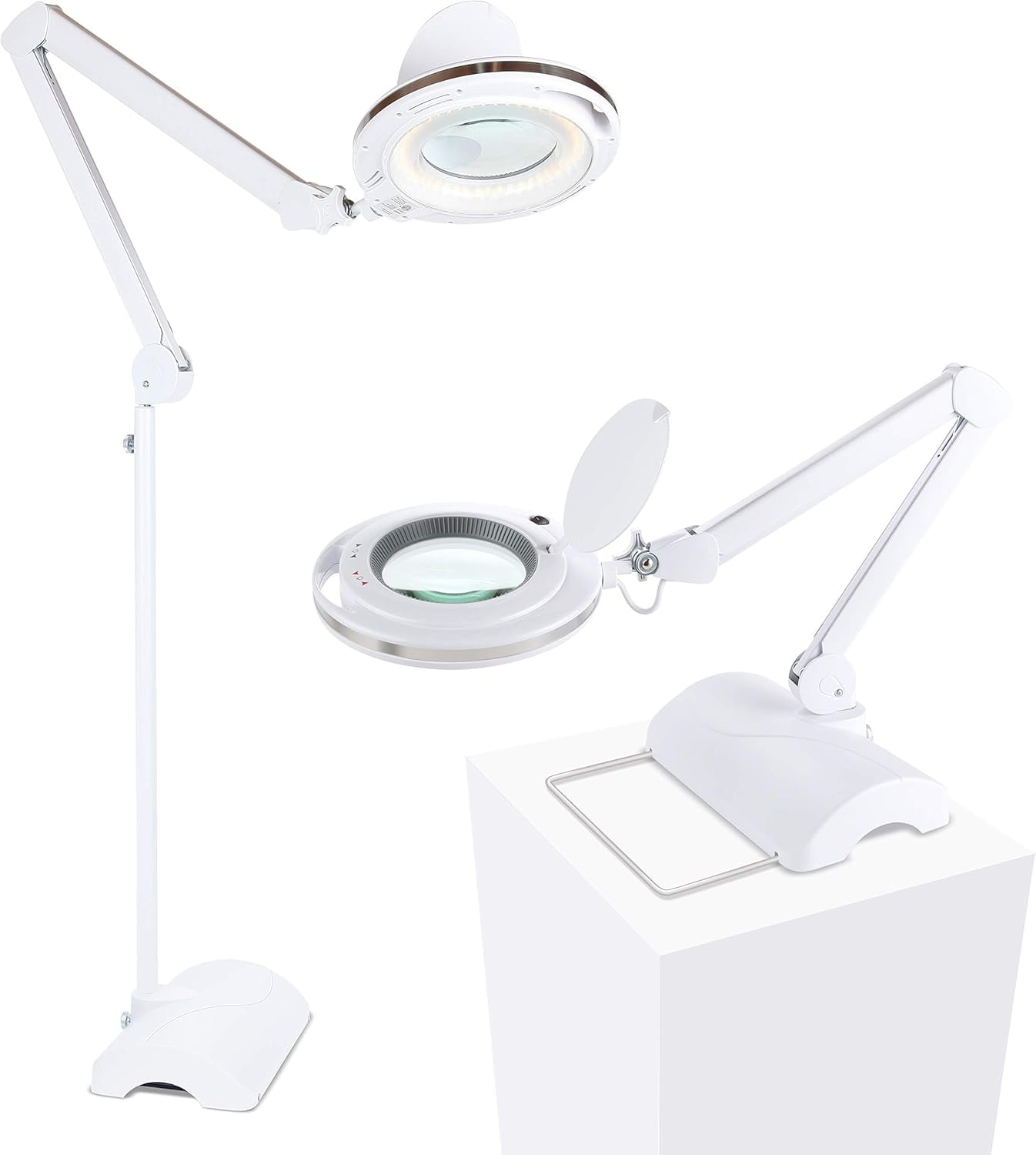 LightView Pro 2 in 1 Magnifying Floor Lamp and Table Lamp - Hands-Free ...