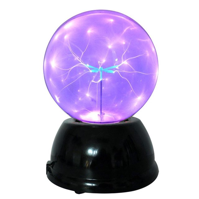 Lightahead® 6" Plasma Ball Lamp with Purple Color Butterfly globe ...