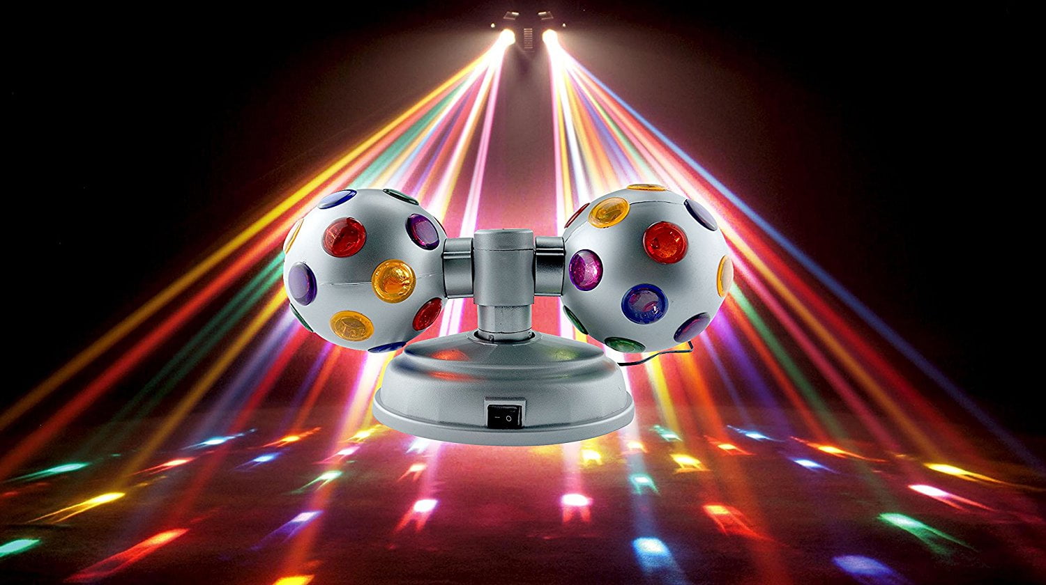 Lightahead® LED 4" Twin Disco Ball with UL Adaptor – 2 Rotating 4 ...