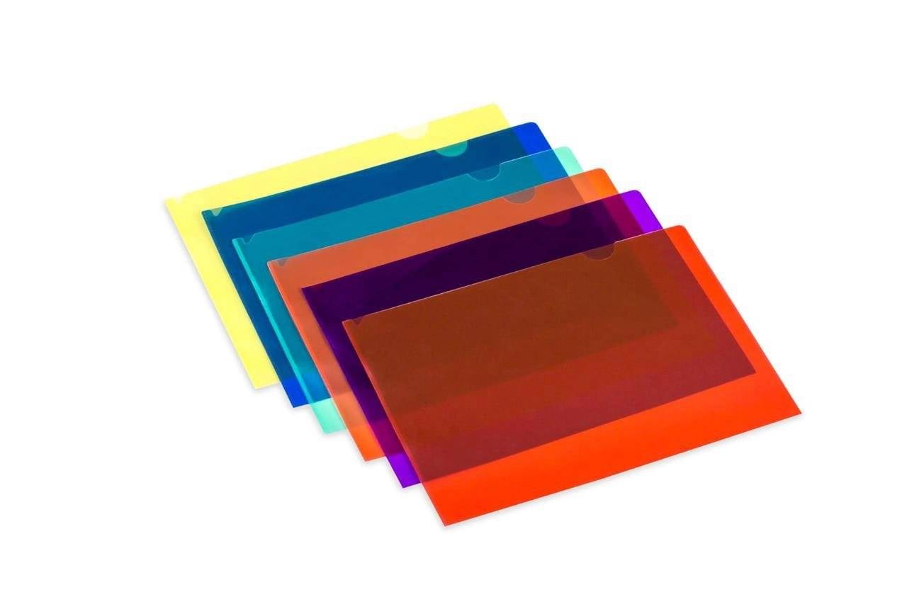 Lightahead Clear document Folder, A4 size, Pack of 12 in 6 assorted ...