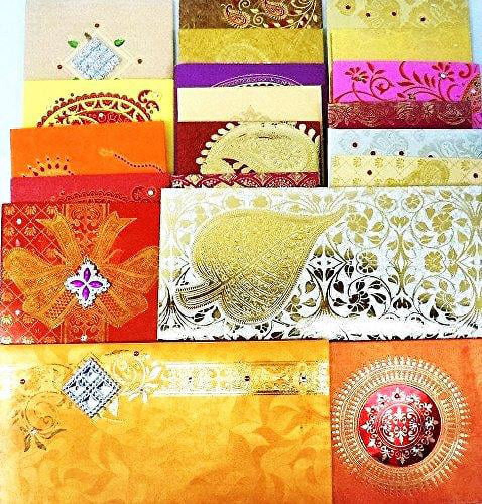 Lightahead® GIFT ENVELOPE CARD MONEY HOLDER FANCY PACKET FOR WEDDING ...