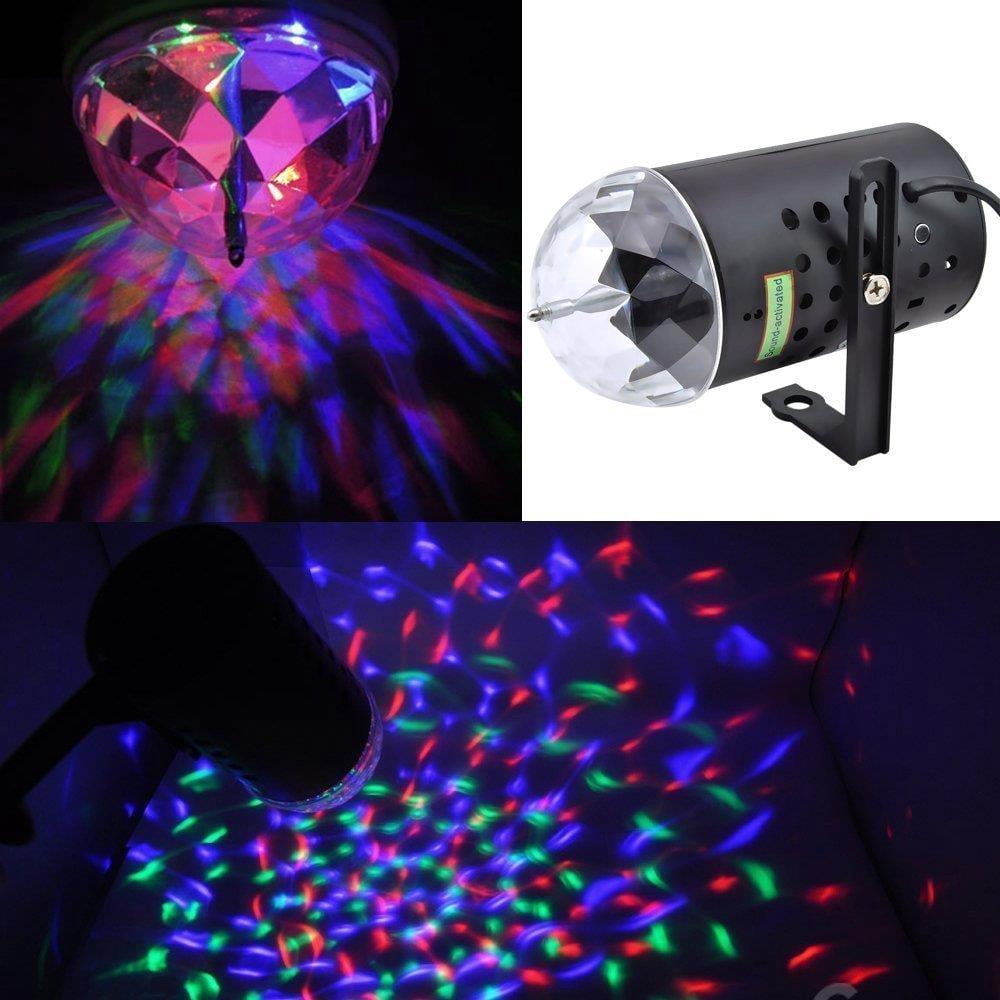 Lightahead® LED 3 Color Stage Light 3W Crystal Rotating RGB Stage Light ...
