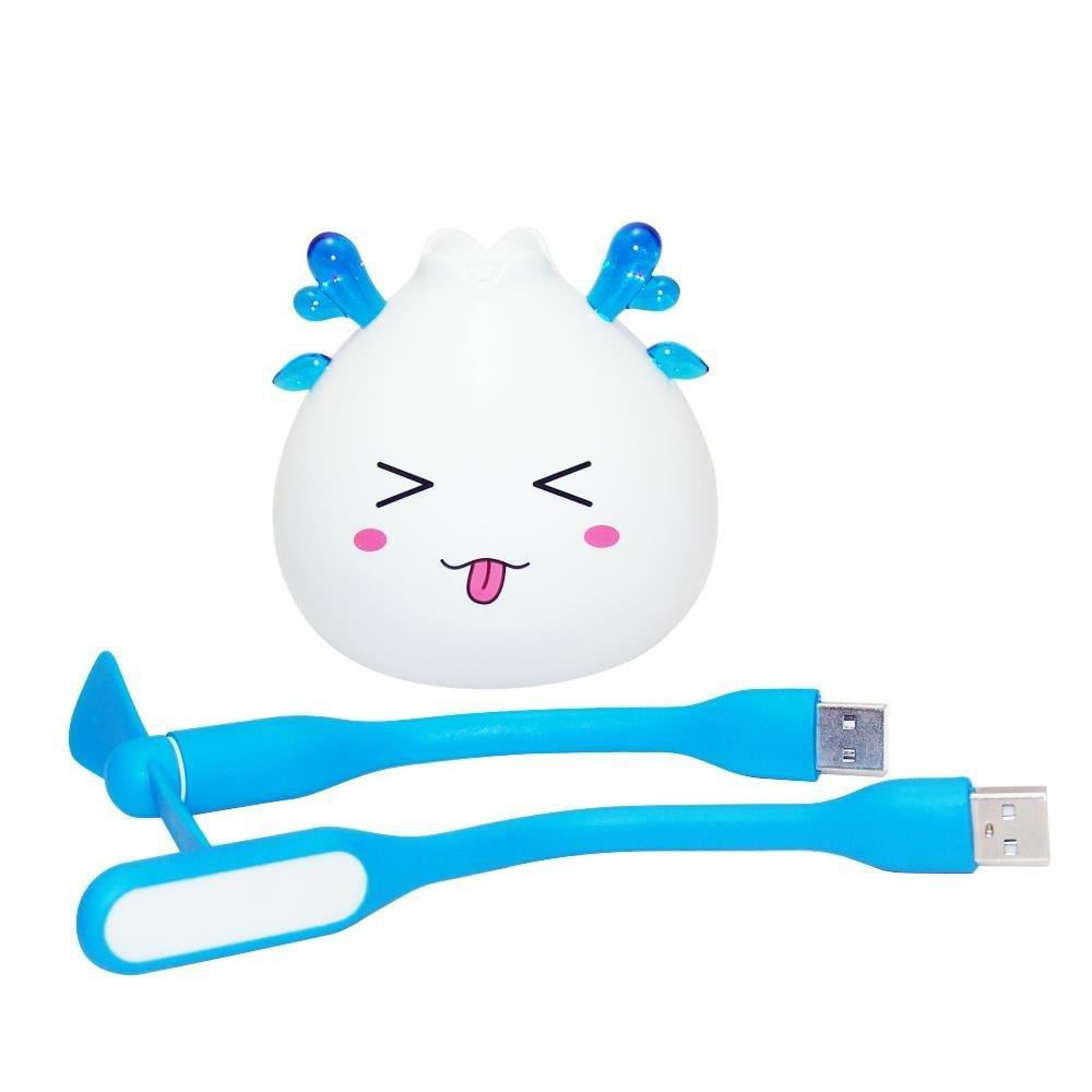 Lightahead Mini Dual Function USB Fan + USB LED Light Lamp Portable ...