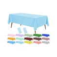 Lightblue Plastic Tablecloth, 2 Pack 54 x 108 Inch Disposable ...