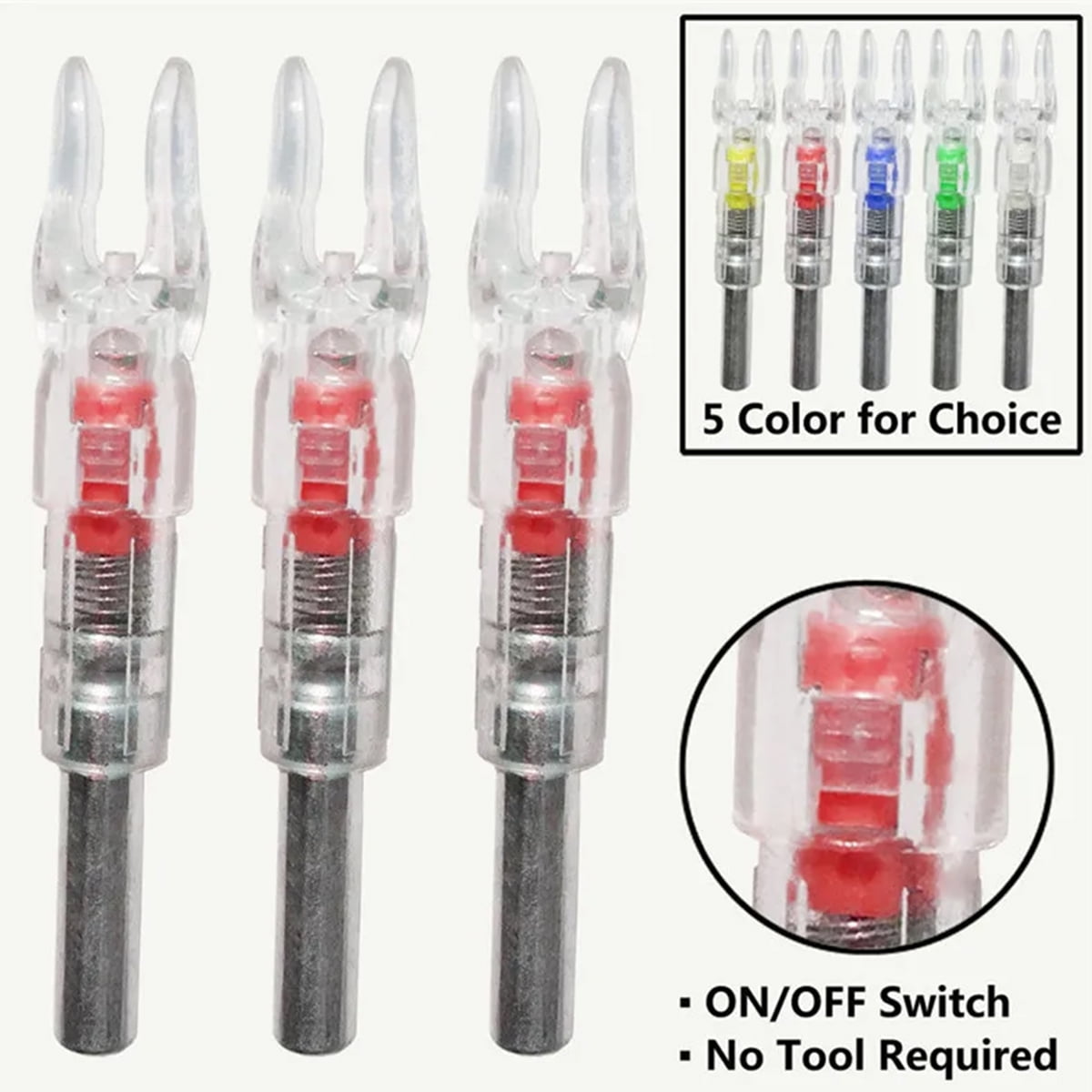 Lighted Arrow Nocks Archery Arrow Nock LED Light Arrow Nock for 6.2mm ...