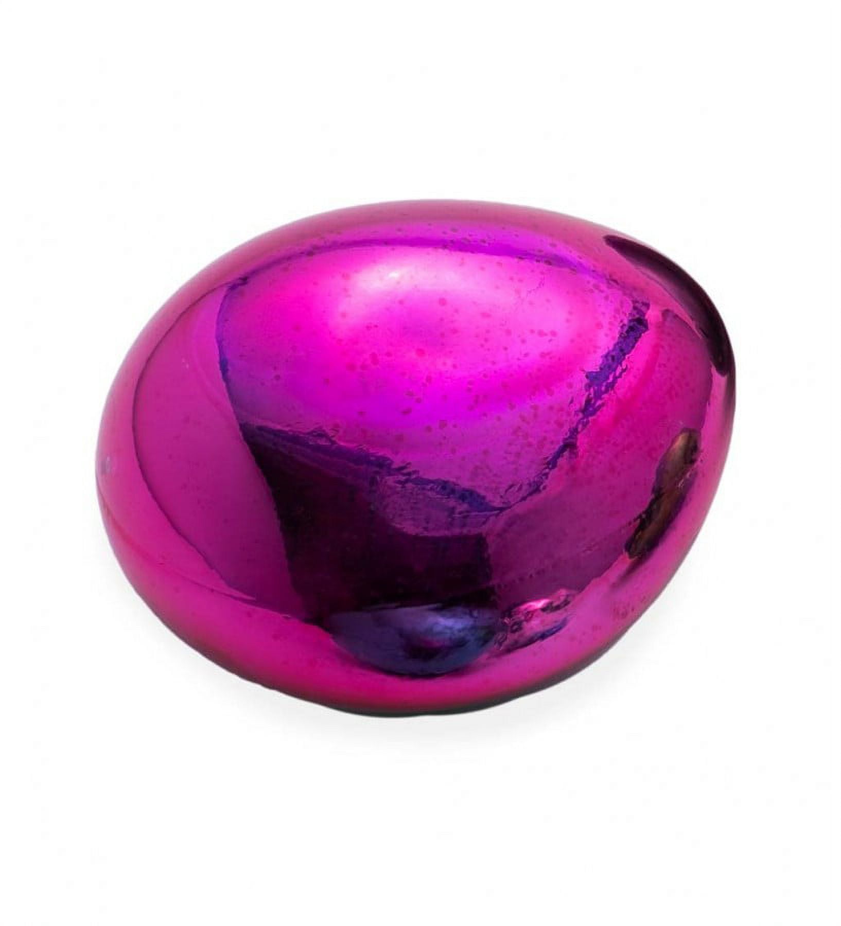 Lighted Art Glass Decorative Glowing Garden Rocks - 6.75 L x 5.5 W x 5 ...