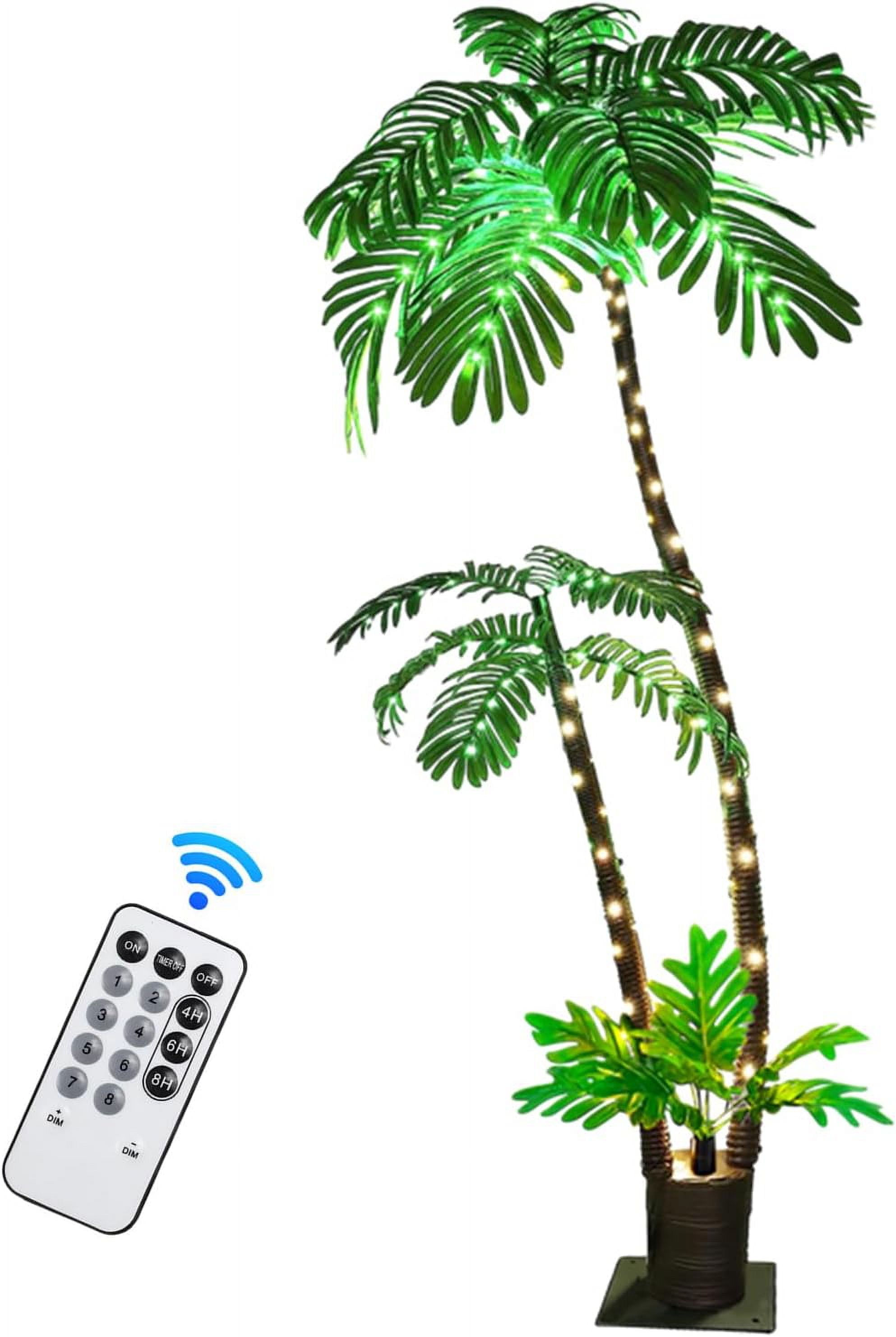 iarack 6 FT LED Lighted Artificial Palm Tree, Outdoor Waterproof ...