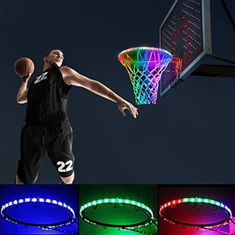 Lighted Basketball Hoop Up Rim Kit Outdoor, Solar Basketball Hoop ...
