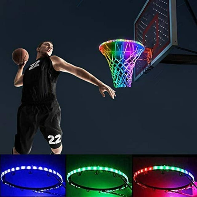 Lighted Basketball Hoop Up Rim Kit Outdoor, Solar Basketball Hoop ...