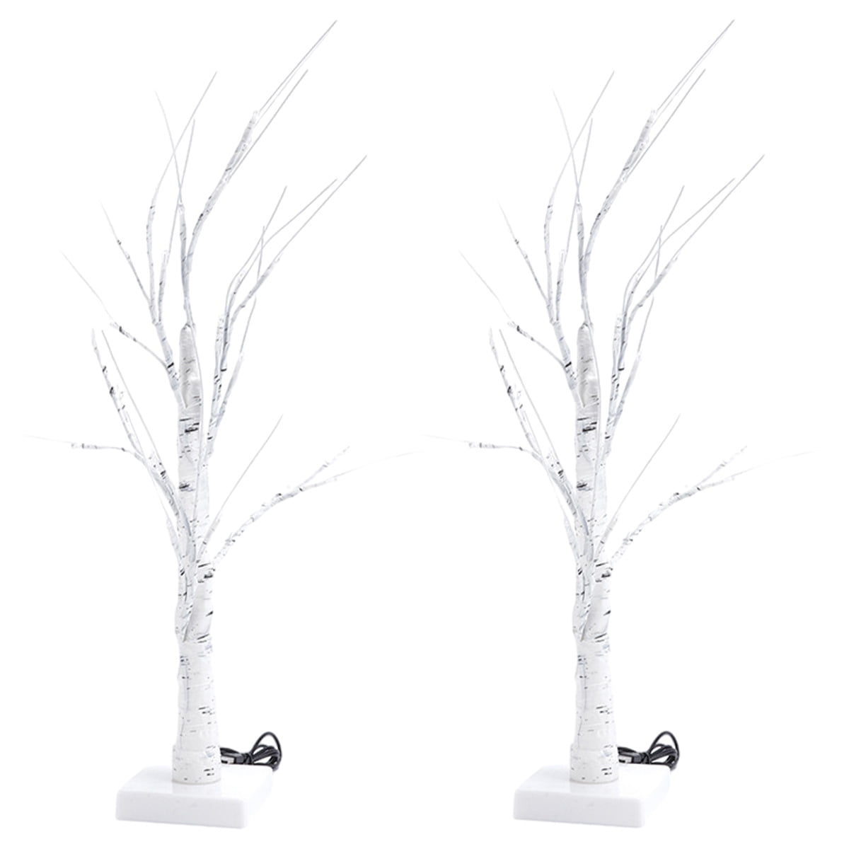 Lighted Birch Tree for Home Decor, Mini Artificial Tree with Lights for ...