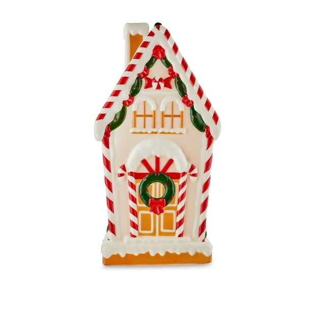 Blow Mold Plastic Light-Up Gingerbread House, 36", by Holiday Time ...