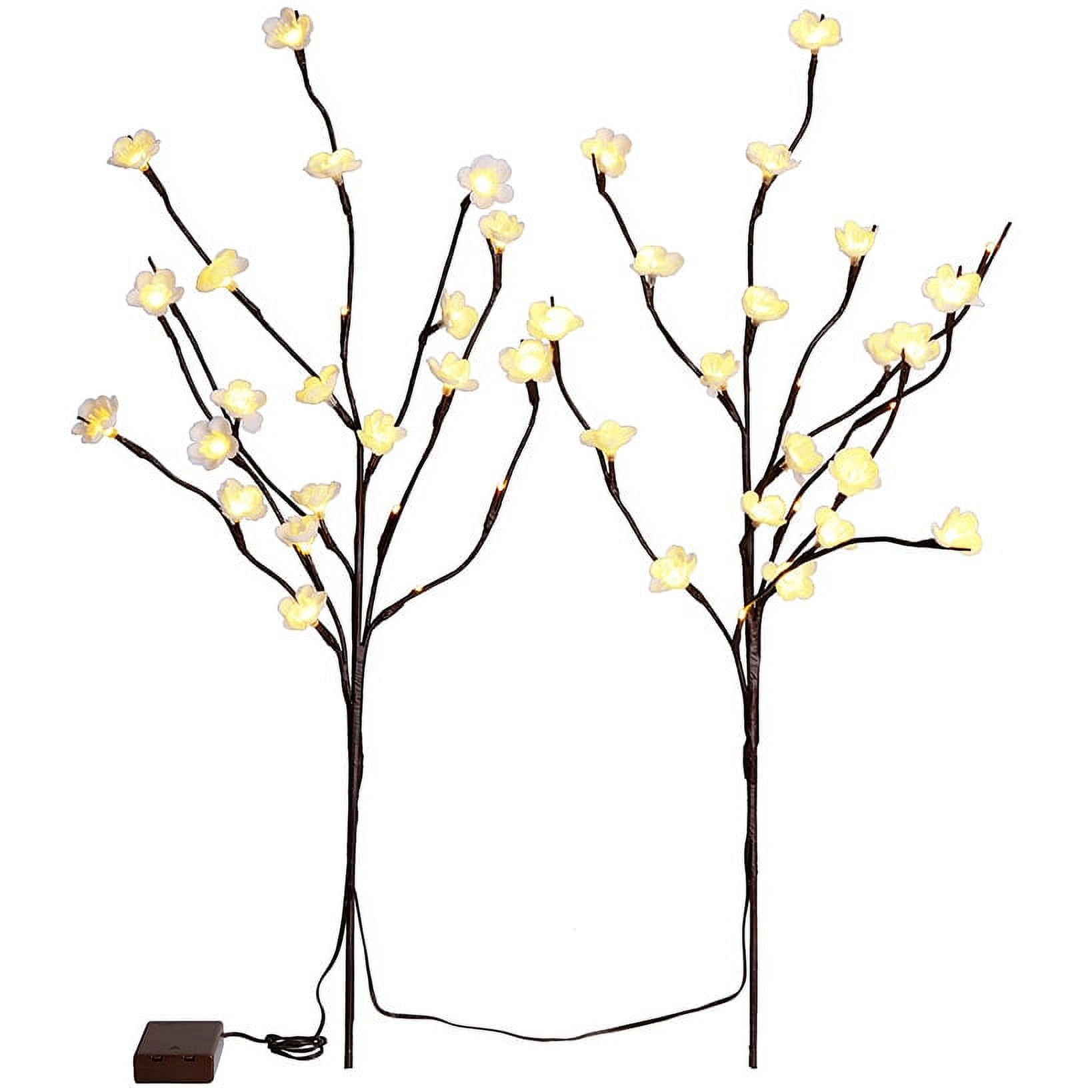 LED Lighted Poseable Branch Decor - Flower - Walmart.com