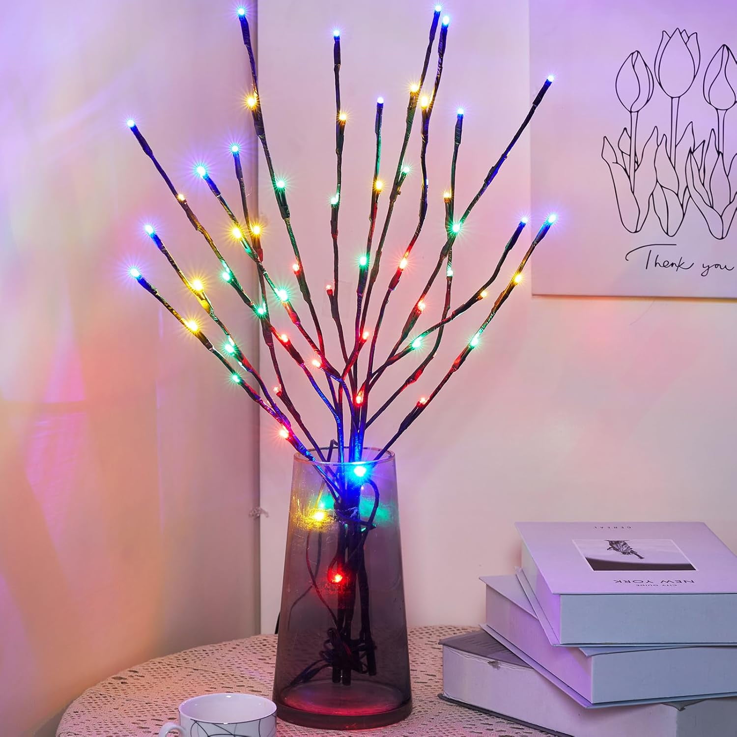 Lighted Branches for Vases Plug in - 6 Pack 24Inch 60 LED Christmas DIY ...