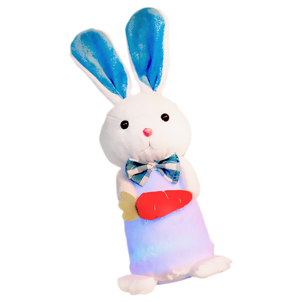 Lighted Bunny Easter Glowing Desktop Decor Cartoon Rabbit Plush Decor ...