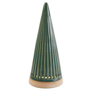 Lighted Ribbed Glass Tabletop Trees - Red - Walmart.com