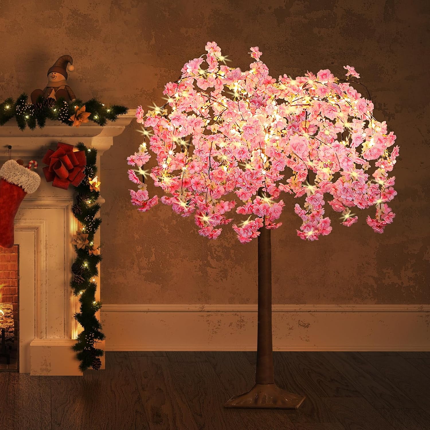 Lighted Cherry Blossom Tree LED Artificial Trees for Decoration Inside ...