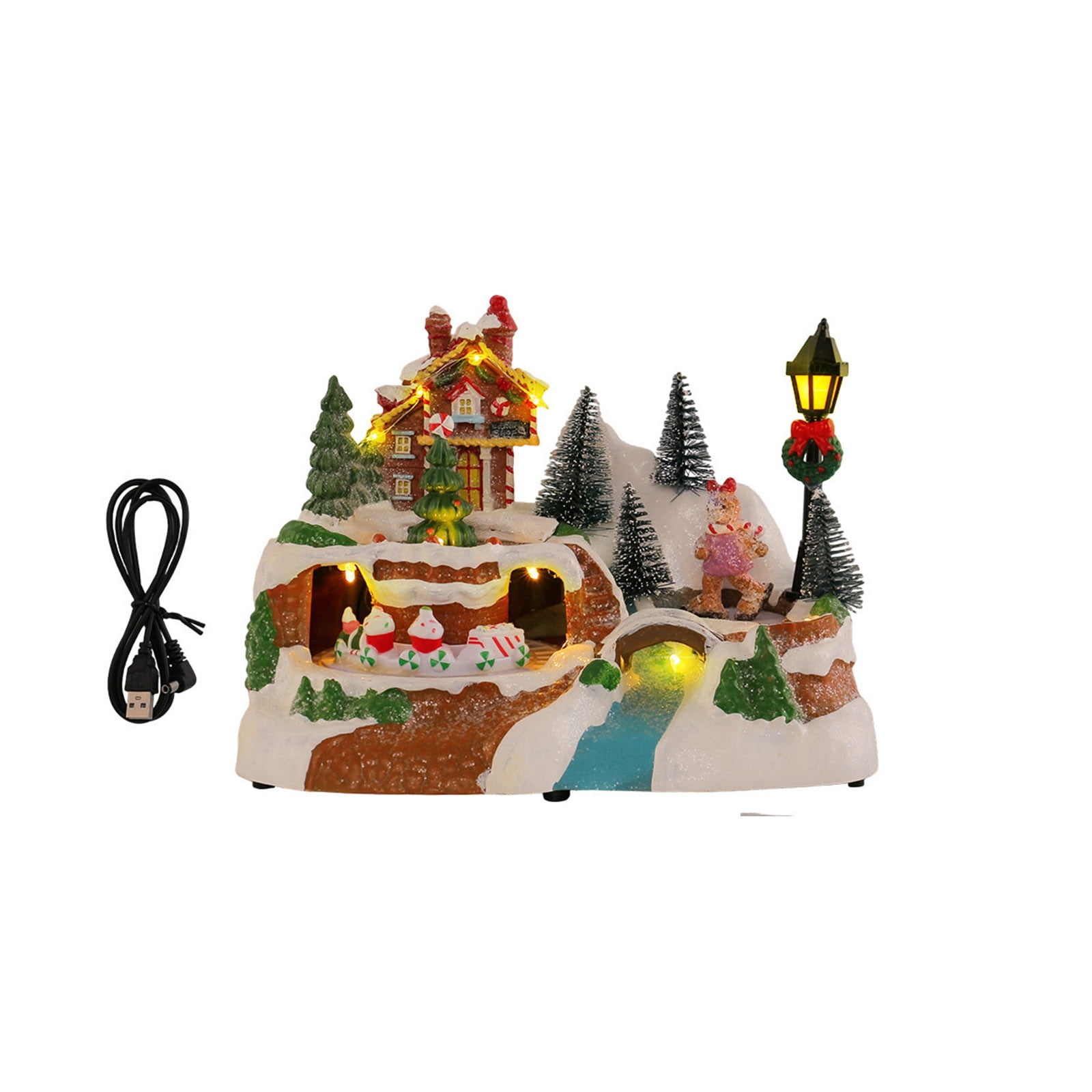 Lighted Christmas Collection Figurine Ornament Animated Musical ...