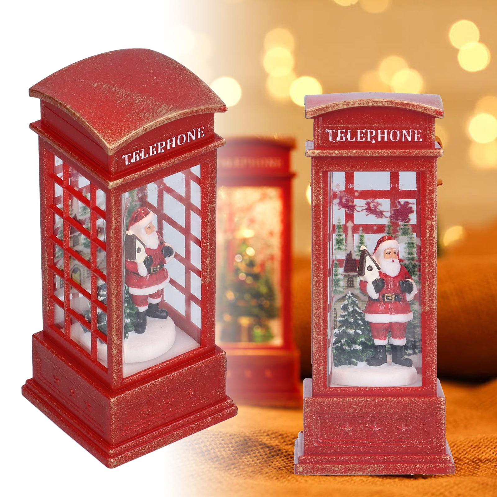 Lighted Christmas Decorative Lantern Vintage Hanging Snow Globe Lantern ...