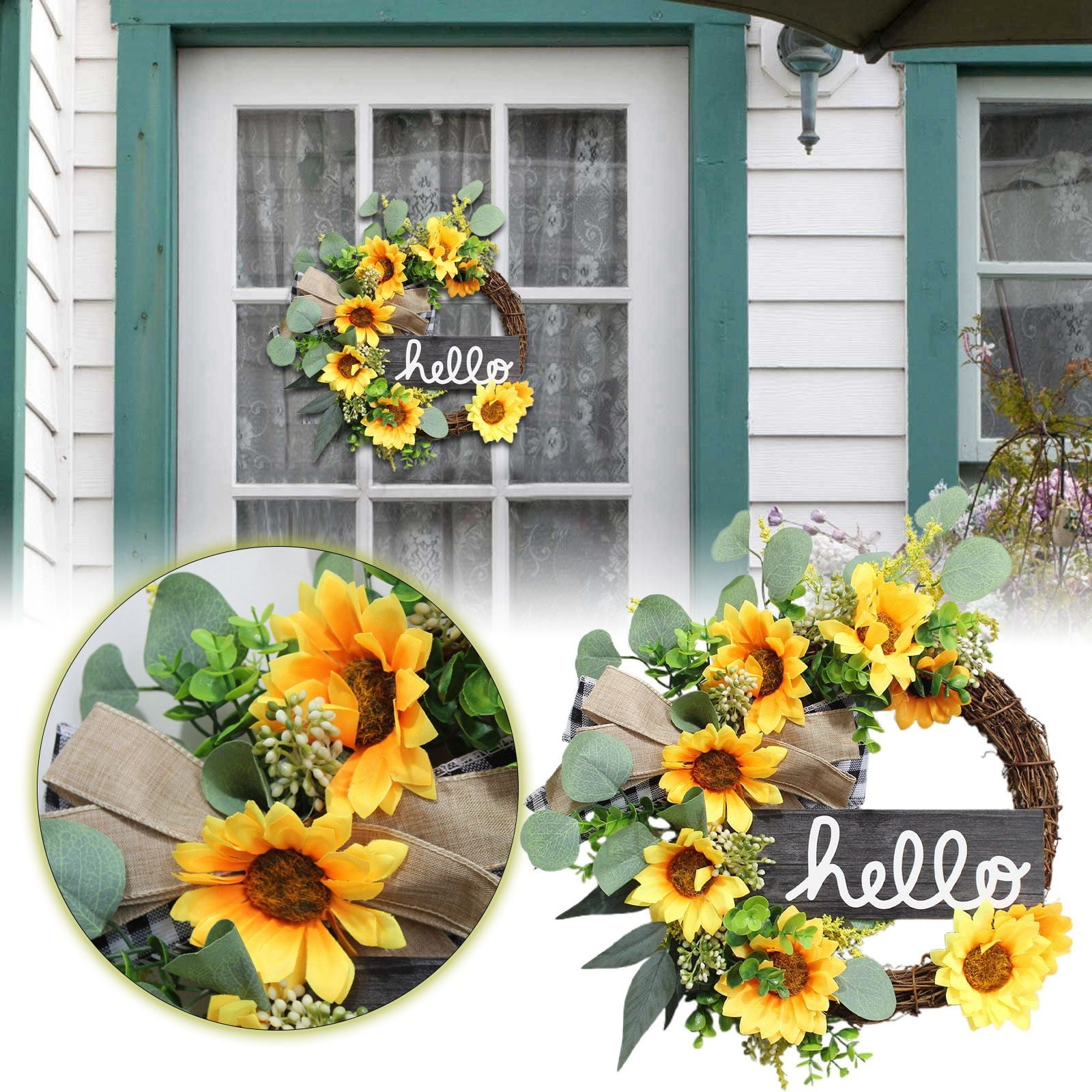 Lighted Christmas for Front Door Battery Operated Heart Shaped Wreaths ...