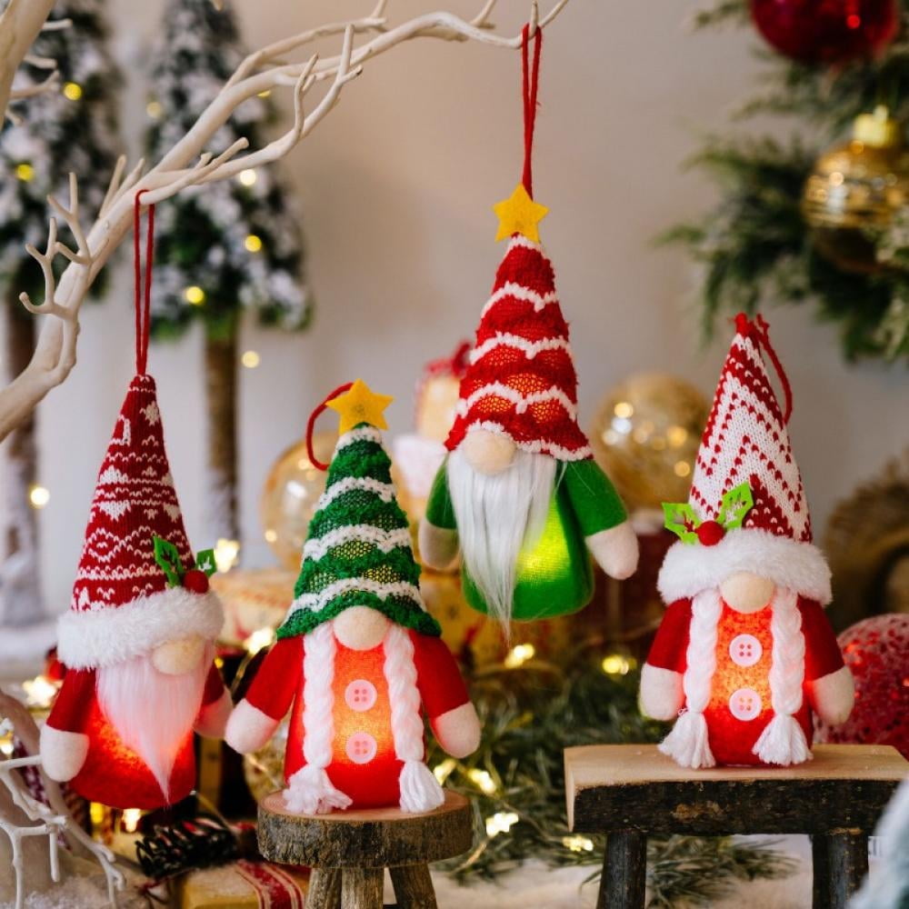 Lighted Christmas Gnome, Light Up Scandinavian Swedish Tomte Toy ...