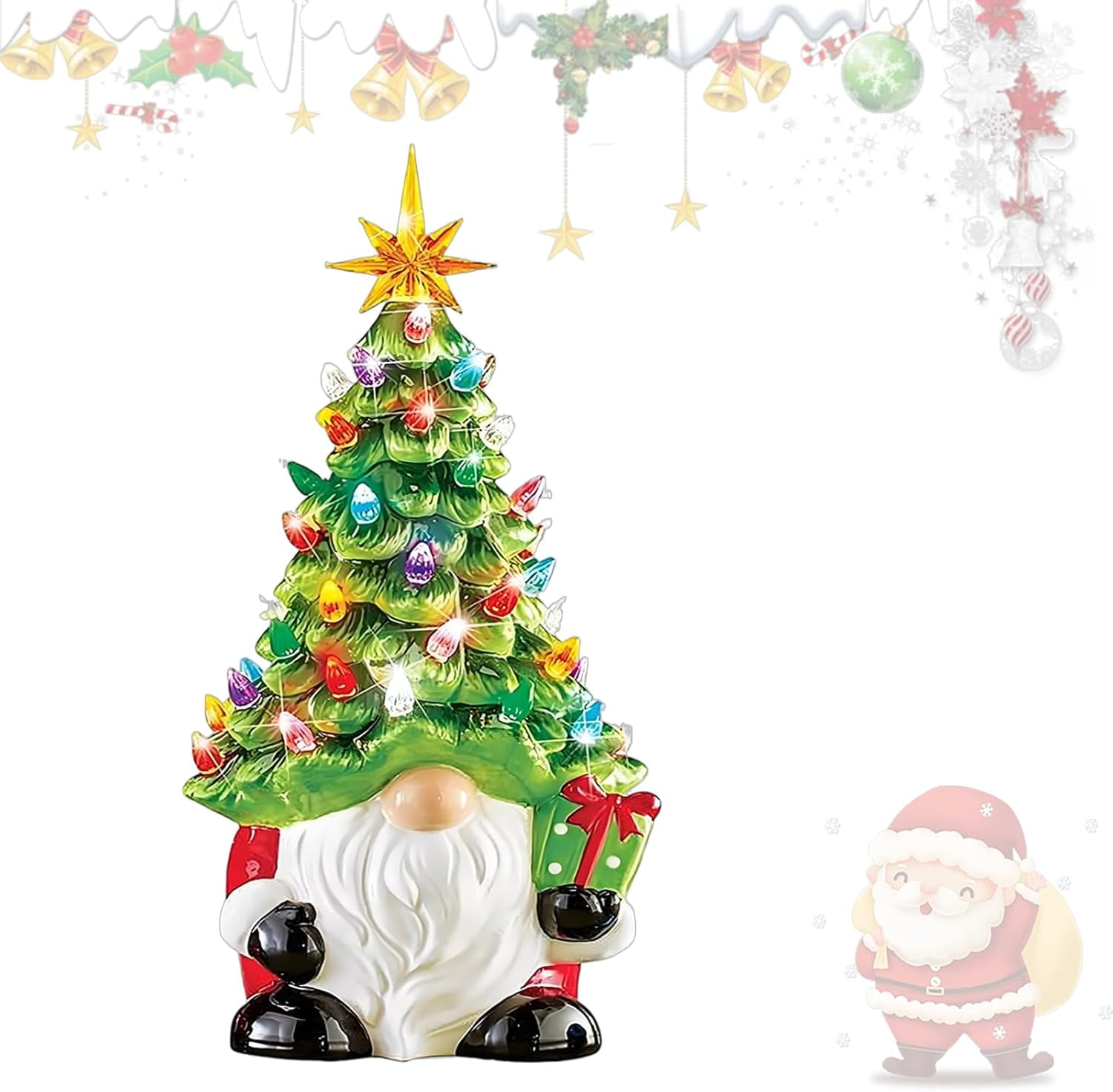 Lighted Christmas Gnomes Decorations,Lighted Up Gnomes Resin Christmas ...