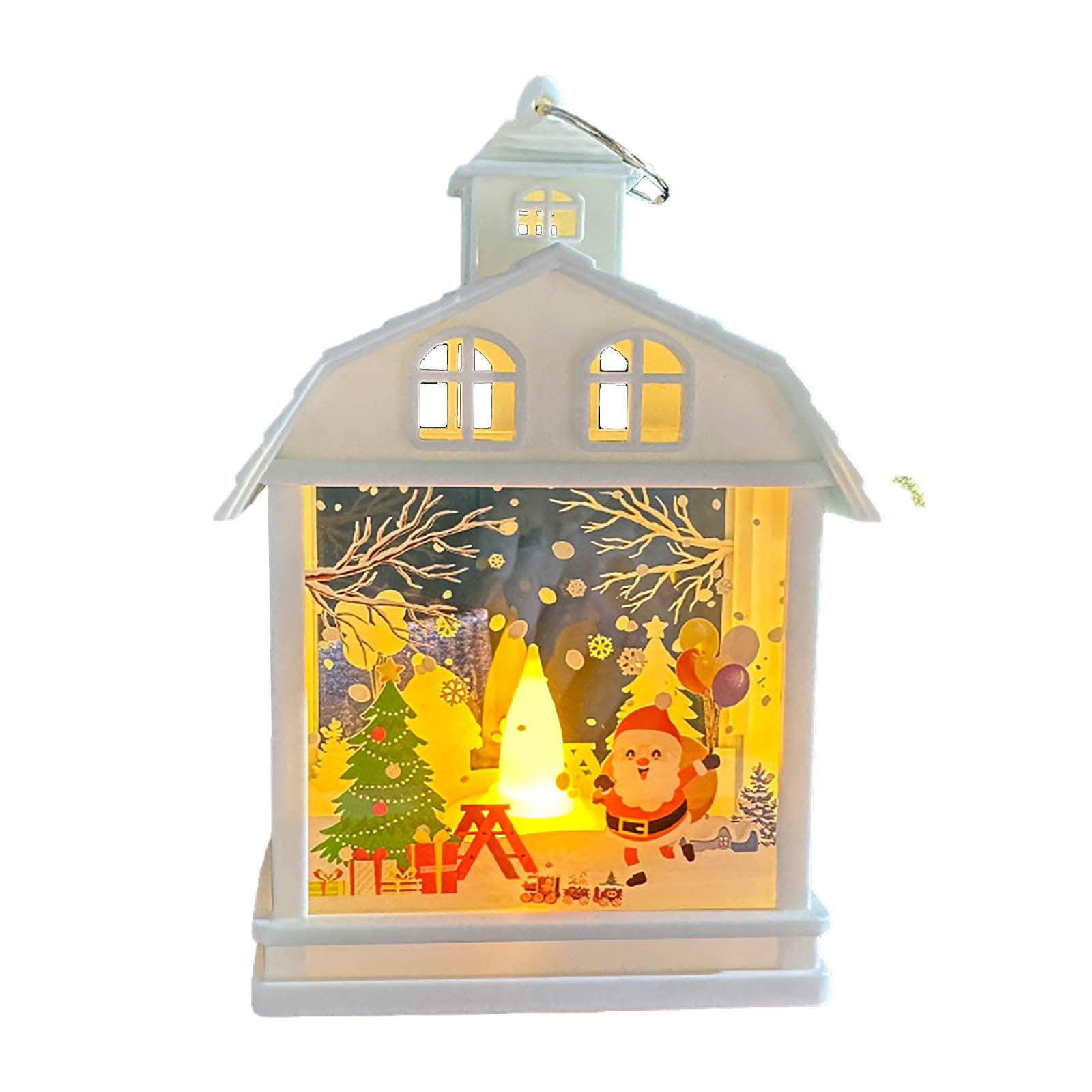 Lighted Christmas Snowman Figurines Musical Snow Globe Lantern with ...