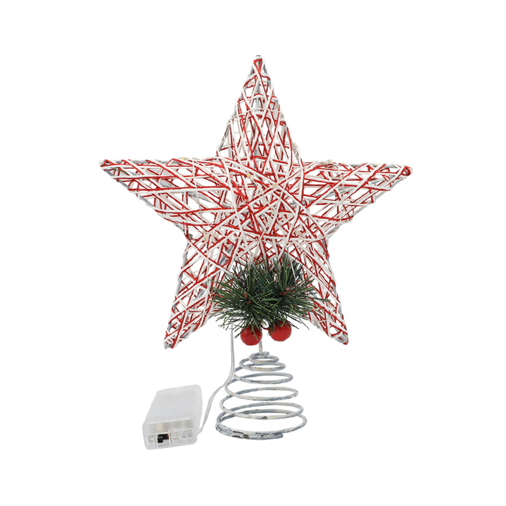 Lighted Christmas Tree Topper, Star Treetop with Lights Warm Lights ...