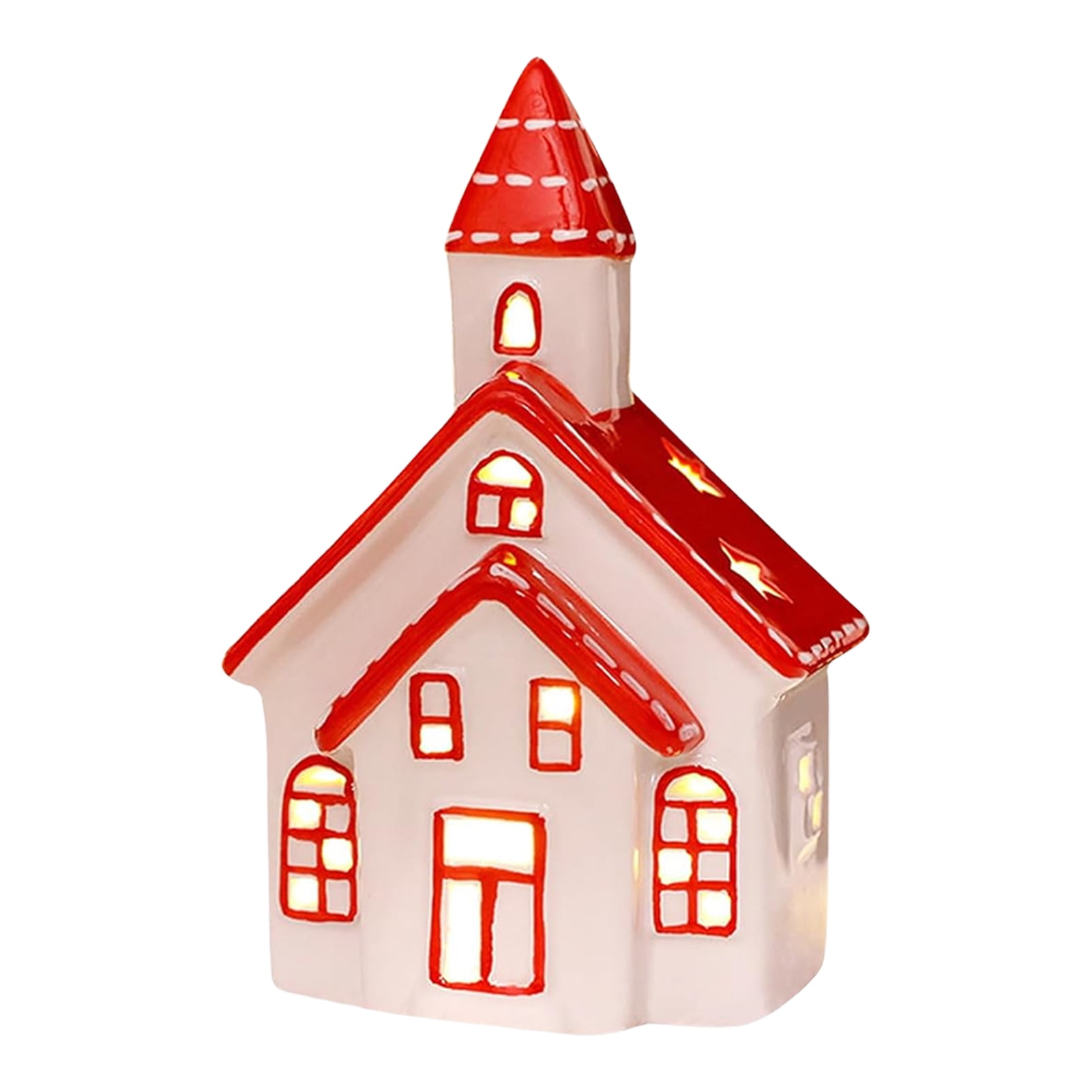 Lighted Christmas Village Houses | Ceramic LED Lighted Houses | Battery ...