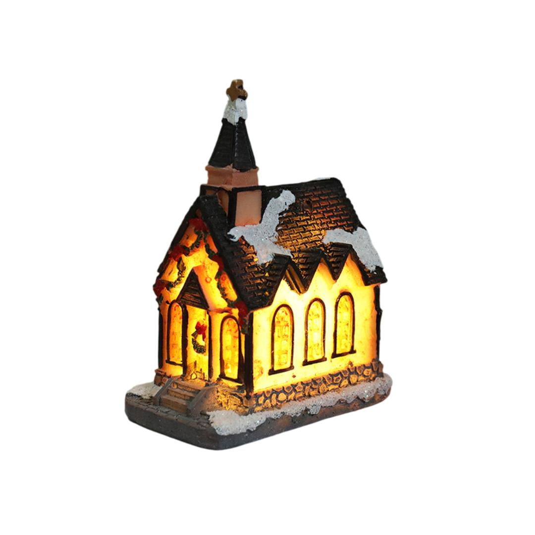 Lighted Christmas Village Houses Set Battery Operated Christmas House ...